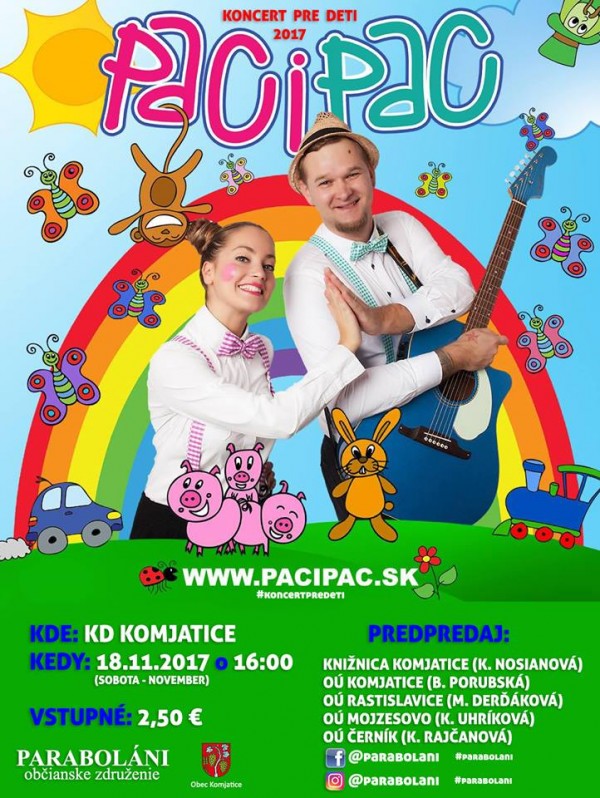 Koncert Paci Pac v Komjaticiach | SDEŤMI.com