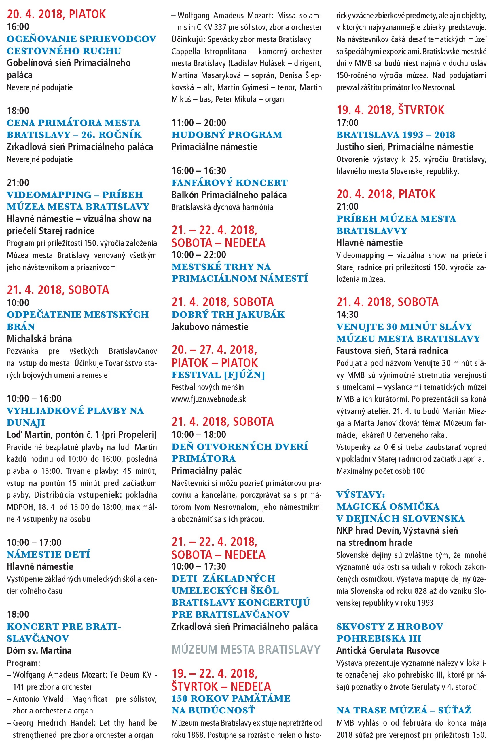 Bratislavské mestské dni 2018 | SDEŤMI.com Bratislavské mestské dni 2018 | SDEŤMI.com