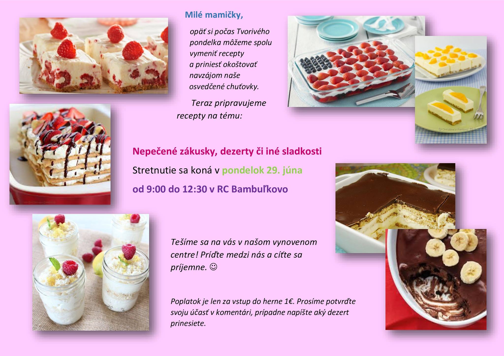 Nepečené zákusky a dezety v Bambuľkove | SDEŤMI.com