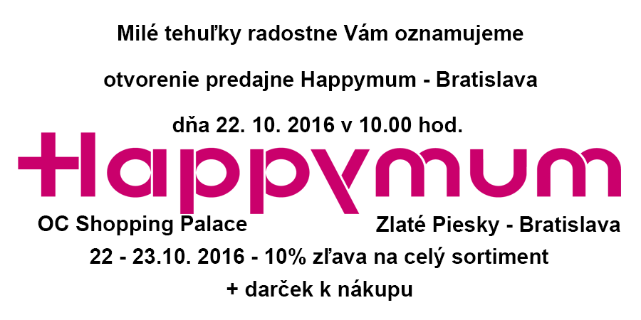 Otvorenie predajne Happymum | SDEŤMI.com