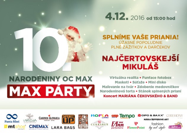 10. narodeniny OC Max MAX Party | SDEŤMI.com