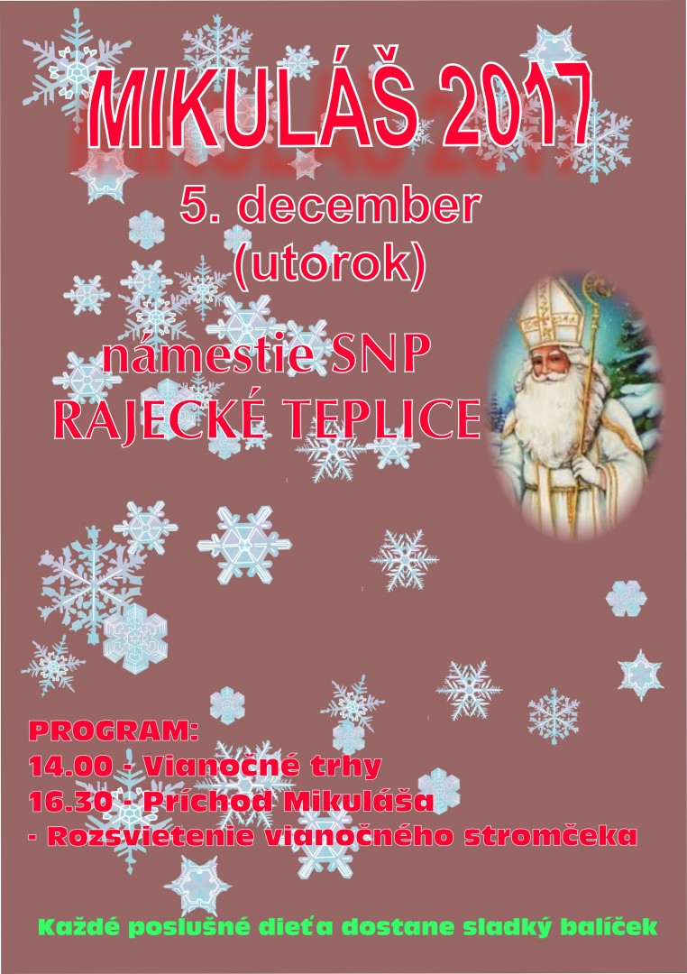 Mikuláš v Rajeckých Tepliciach | SDEŤMI.com