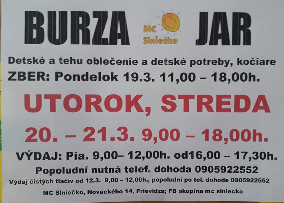 Burza Jar v MC Slniečko | SDEŤMI.com
