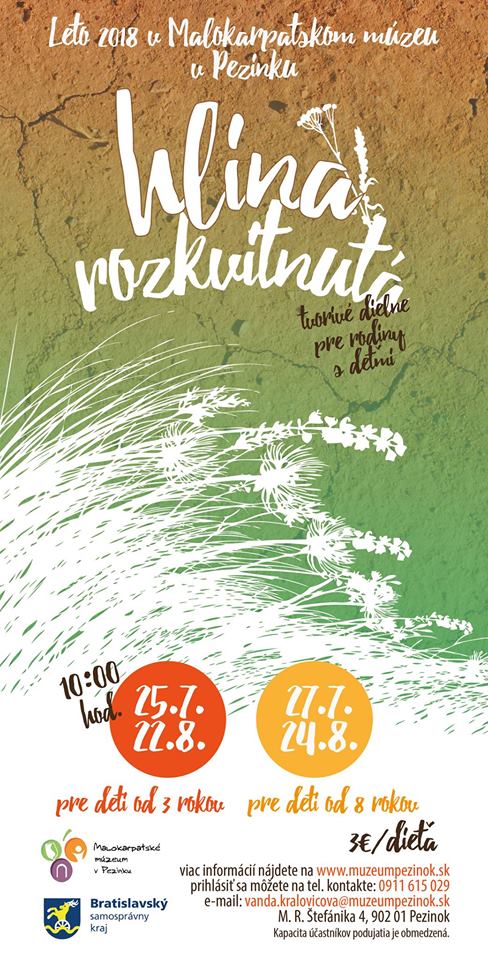 Letné tvorivé dielne pre deti Hlina rozkvitnutá | SDEŤMI.com