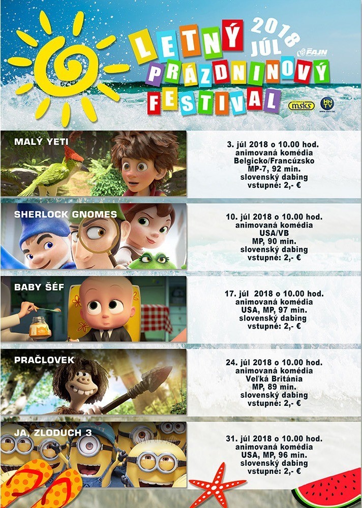 Letný prázdninový festival v kine Fajn - Malý Yeti | SDEŤMI.com