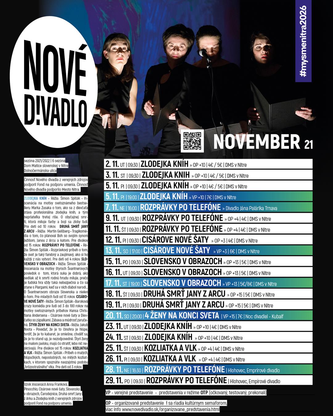 Nové divadlo v Nitre - program | SDEŤMI.com