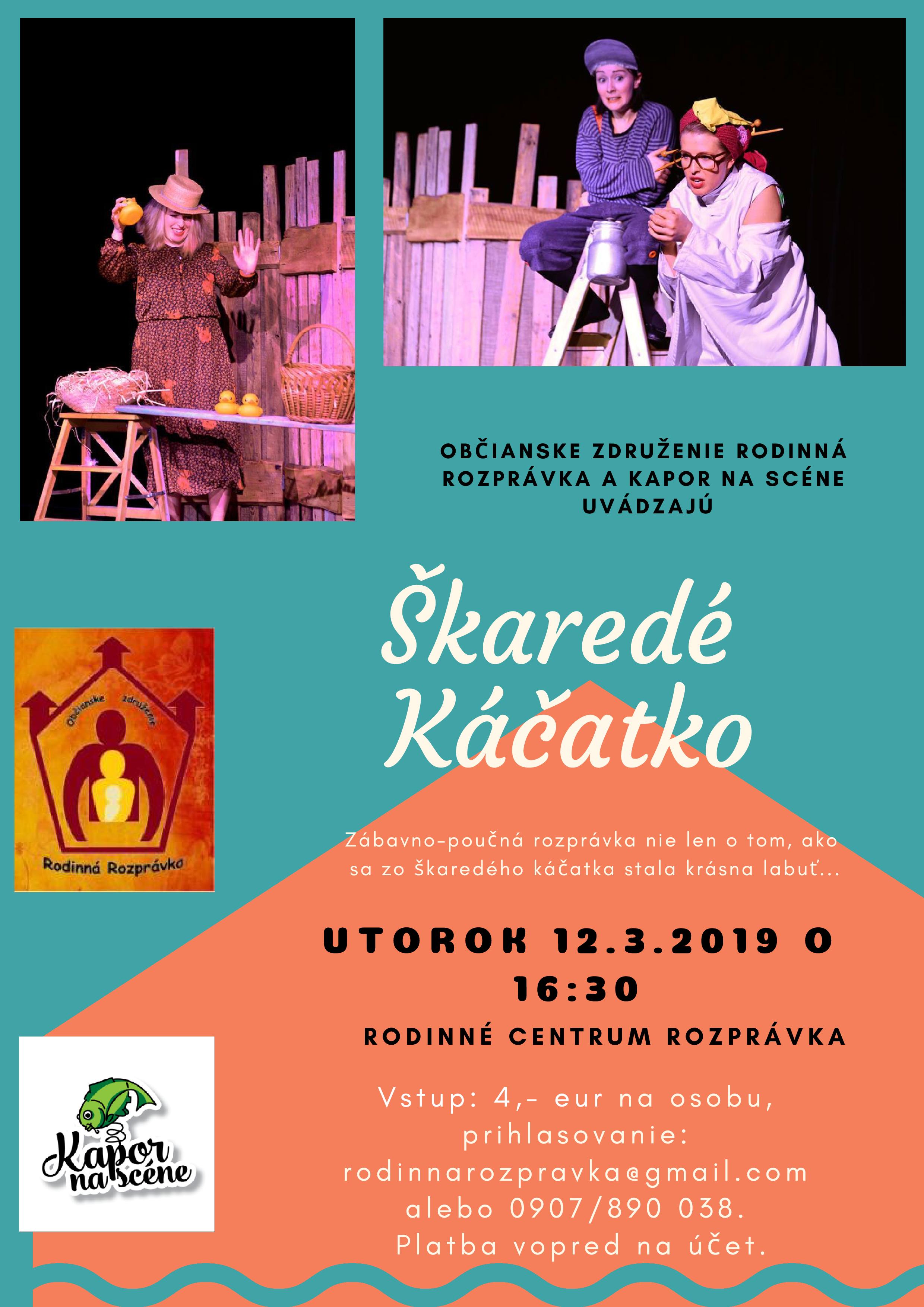 Divadlo Kapor na scéne - Škaredé káčatko | SDEŤMI.com