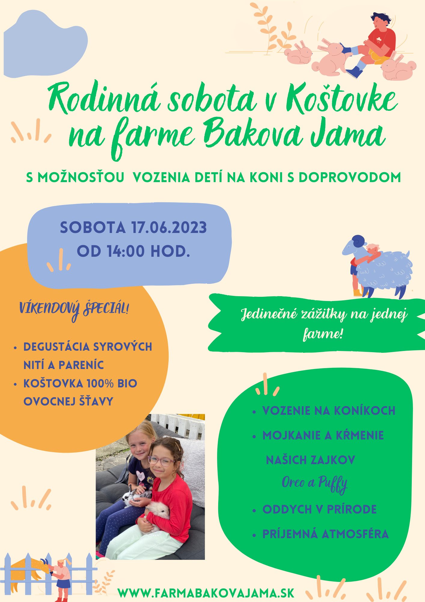 Rodinná sobota na farme Bakova Jama | SDEŤMI.com