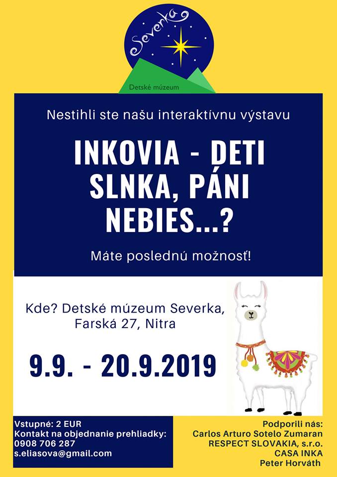 Interaktívna výstava: Inkovia, deti slnka, páni nebies... | SDEŤMI.com