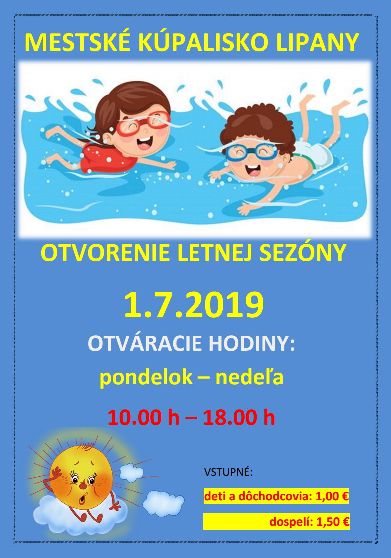 Mestské kúpalisko Lipany - otvorenie sezóny | SDEŤMI.com
