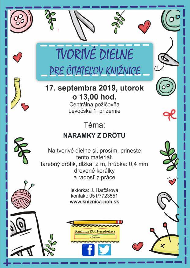 Tvorivé dielne pre čitateľov knižnice | SDEŤMI.com