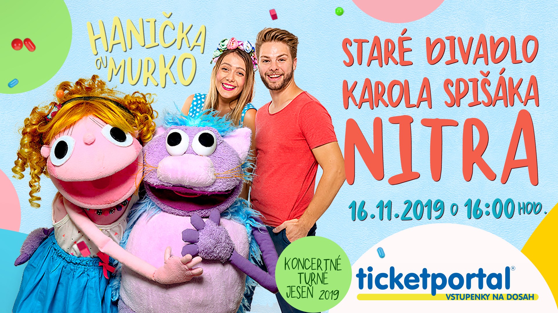 Hanička a Murko - Koncertné turné jeseň 2019 | SDEŤMI.com