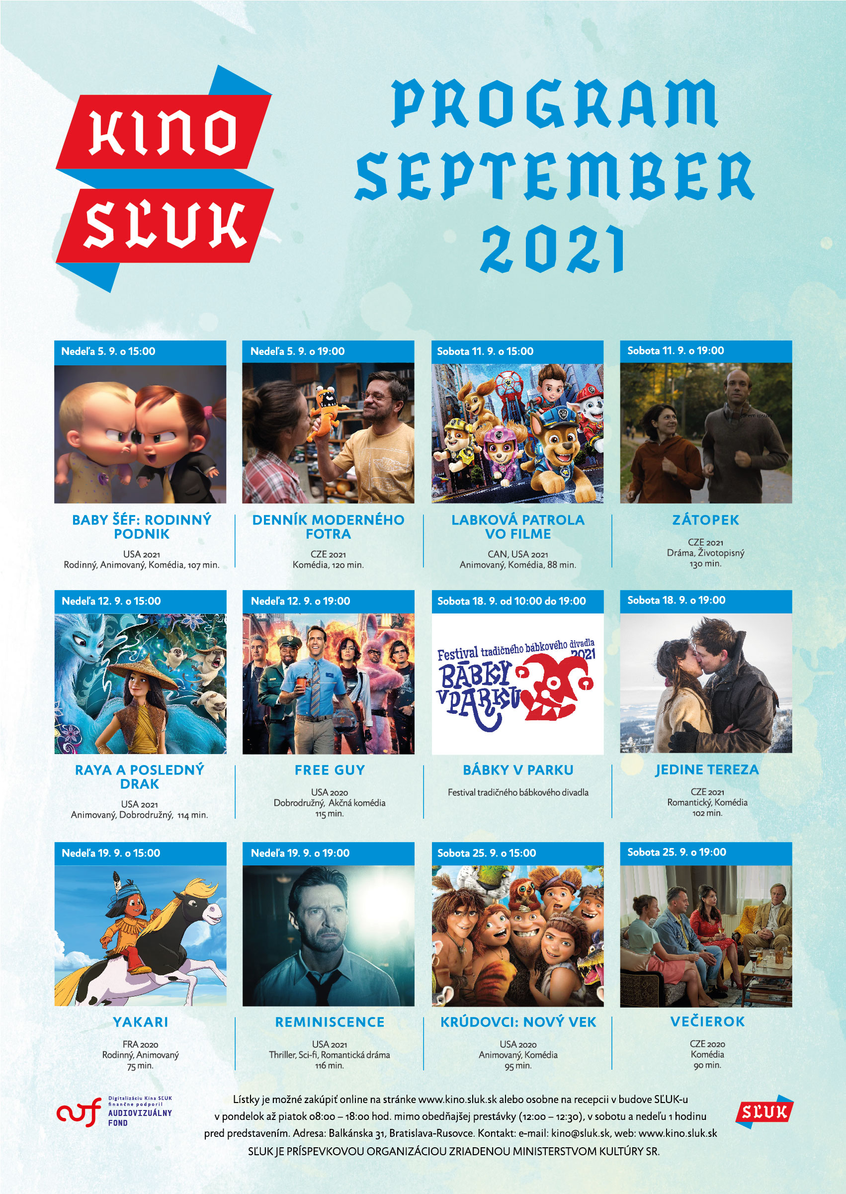 Septembrový program kina Sľuk | SDEŤMI.com