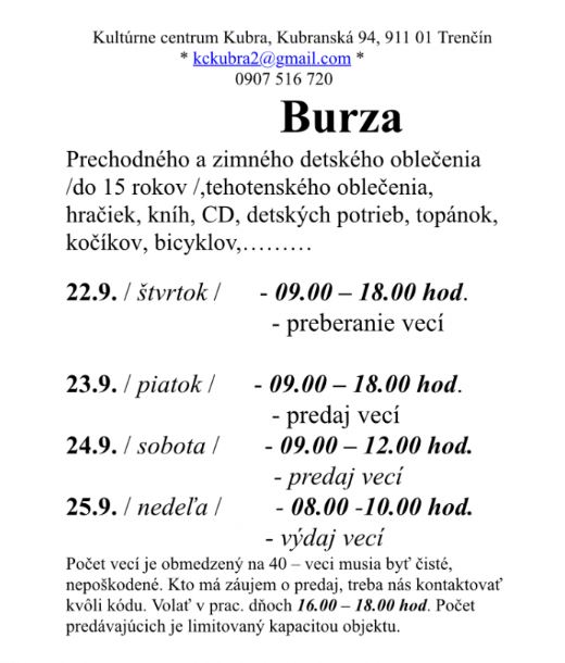 Burza detských vecí | SDEŤMI.com
