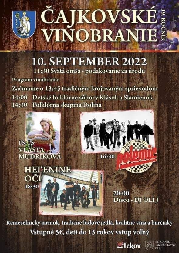 Čajkovské vinobranie | SDEŤMI.com