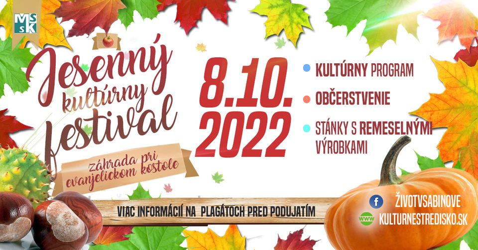 Jesenný kultúrny festival 2022 | SDEŤMI.com