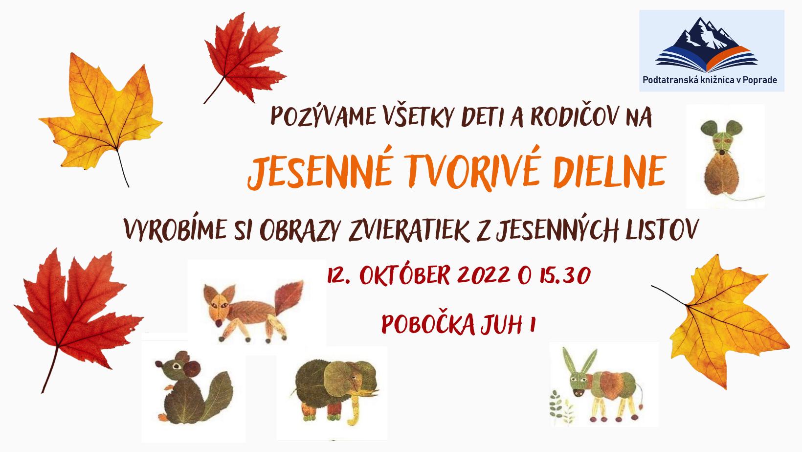Jesenné tvorivé dielne | SDEŤMI.com