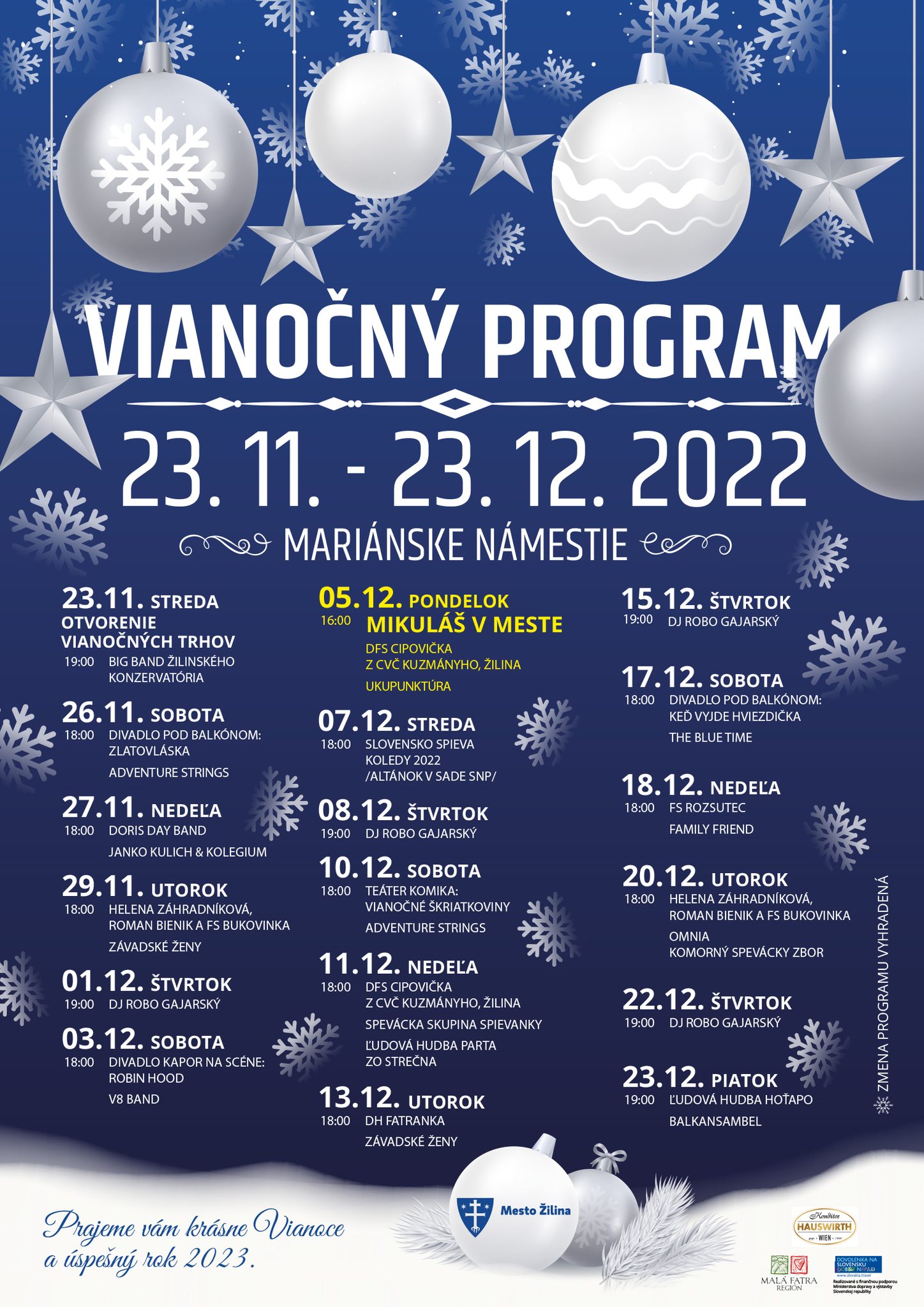 Vianočný program v Žiline | SDEŤMI.com