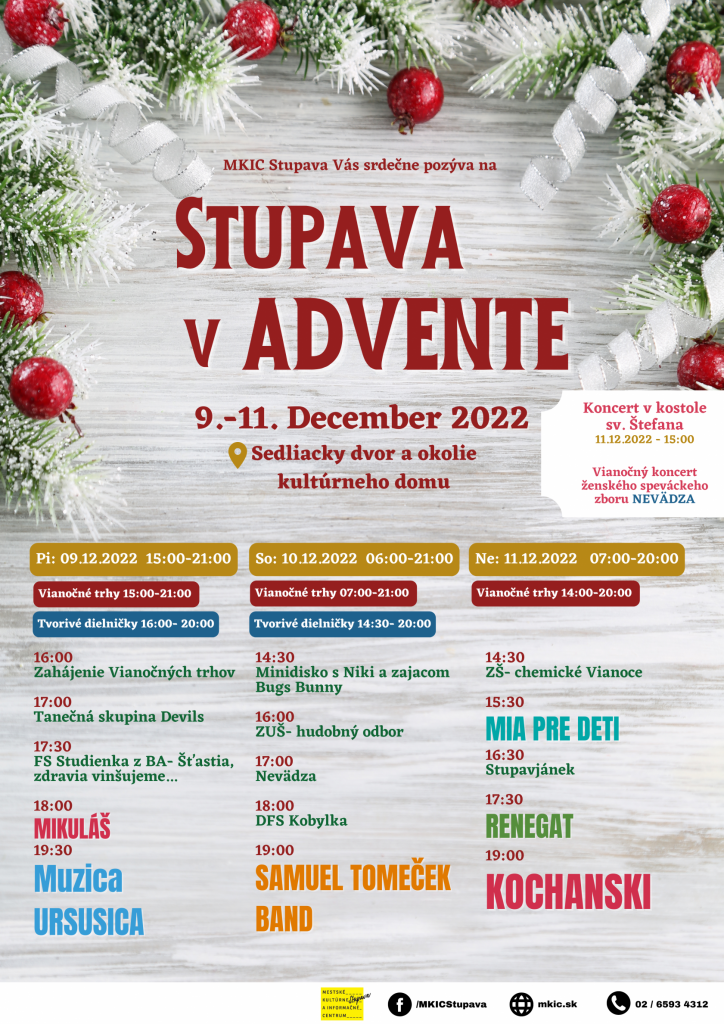 Vianočné trhy - Stupava v Advente | SDEŤMI.com