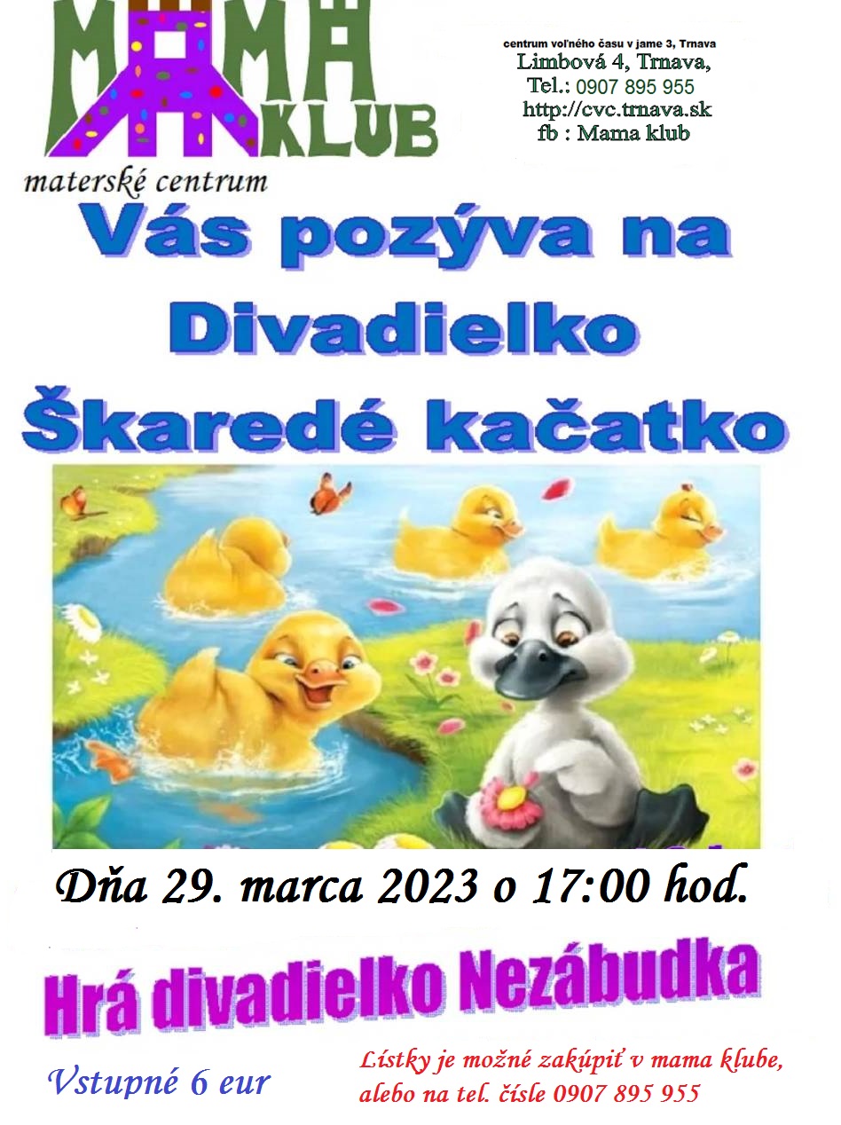 Divadielko Škaredé káčatko | SDEŤMI.com