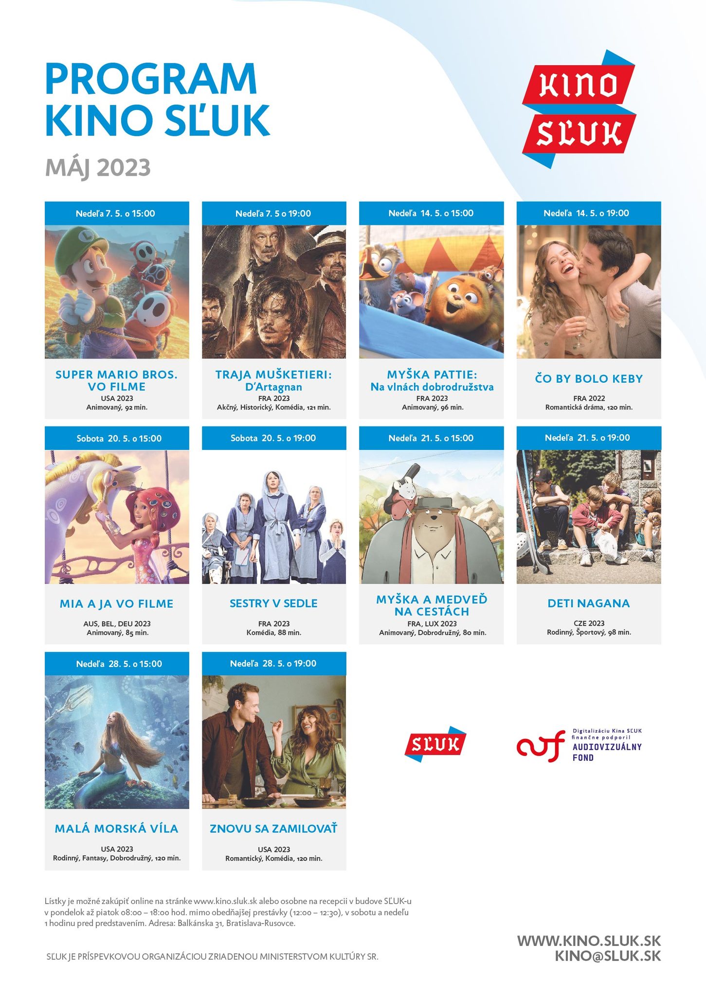 Májový program kina SĽUK | SDEŤMI.com