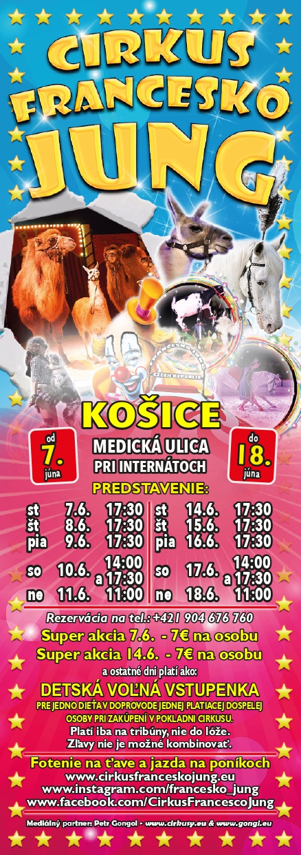 Cirkus Francesko Jung v Košiciach | SDEŤMI.com
