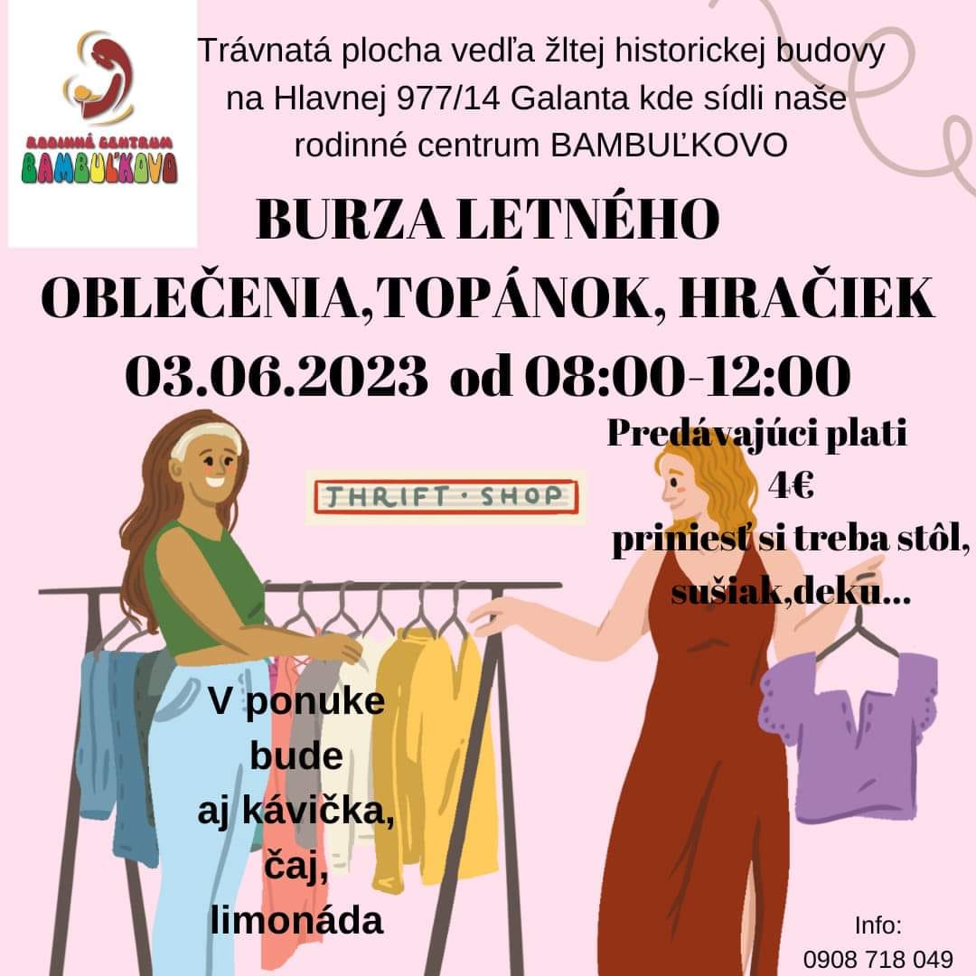 Burza letného oblečenia v RC Bambuľkovo | SDEŤMI.com