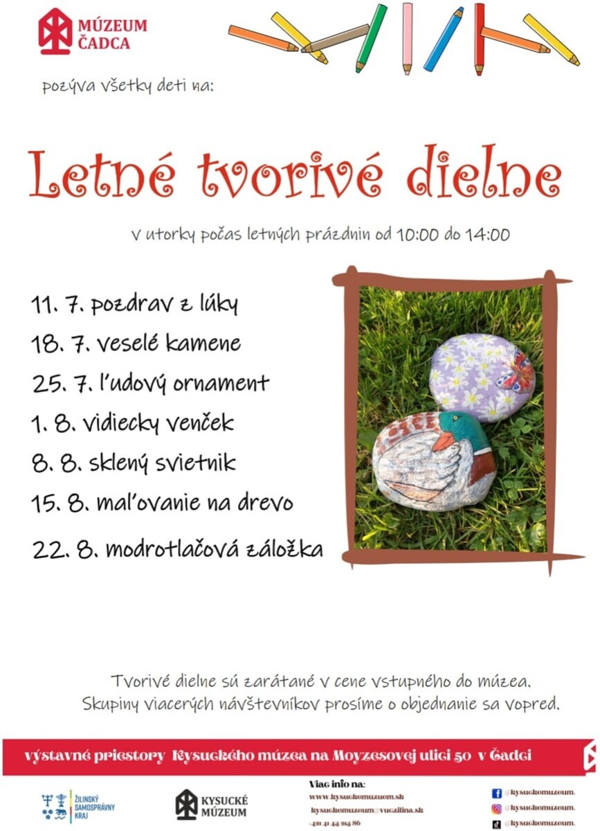 Letné tvorivé dielne v Kysuckom múzeu | SDEŤMI.com