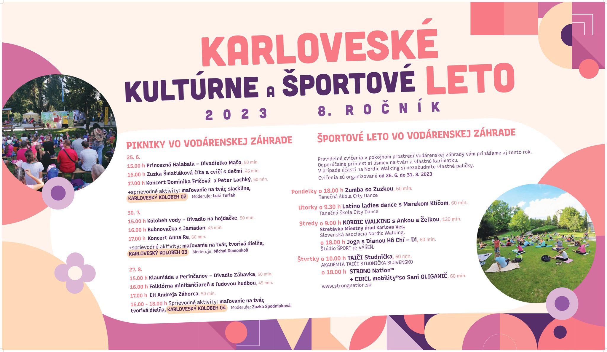 Karloveské kultúrne a športové leto 2023 | SDEŤMI.com