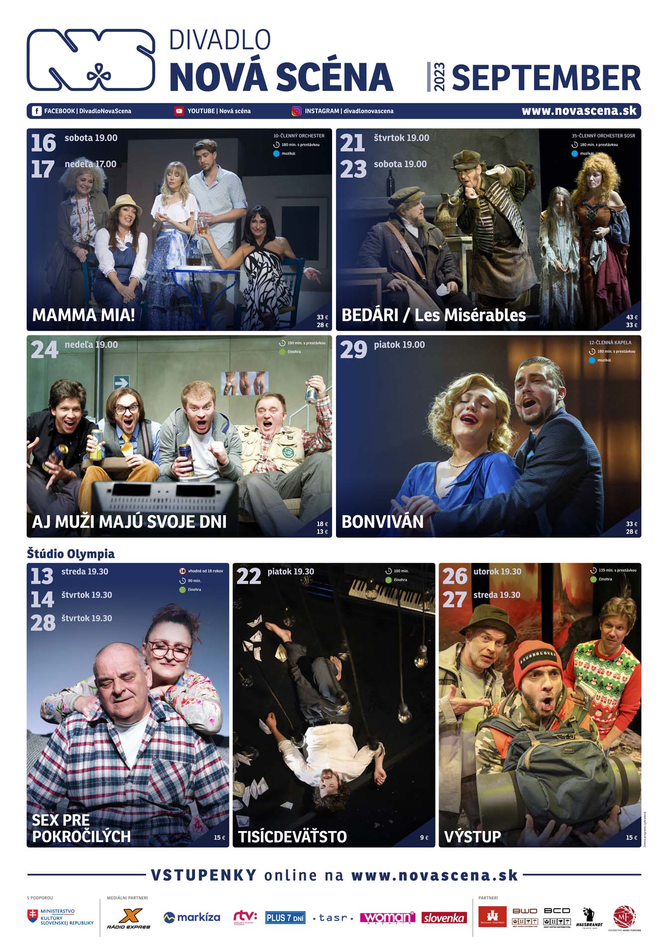 Septembrový program v Divadle Nová scéna | SDEŤMI.com