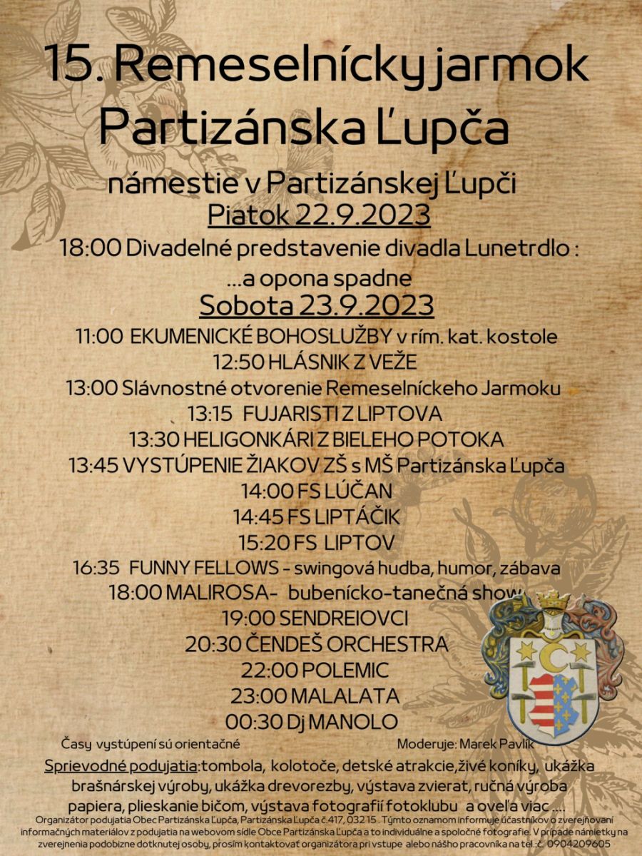 XV. Remeselnícky jarmok Partizánska Ľupča | SDEŤMI.com