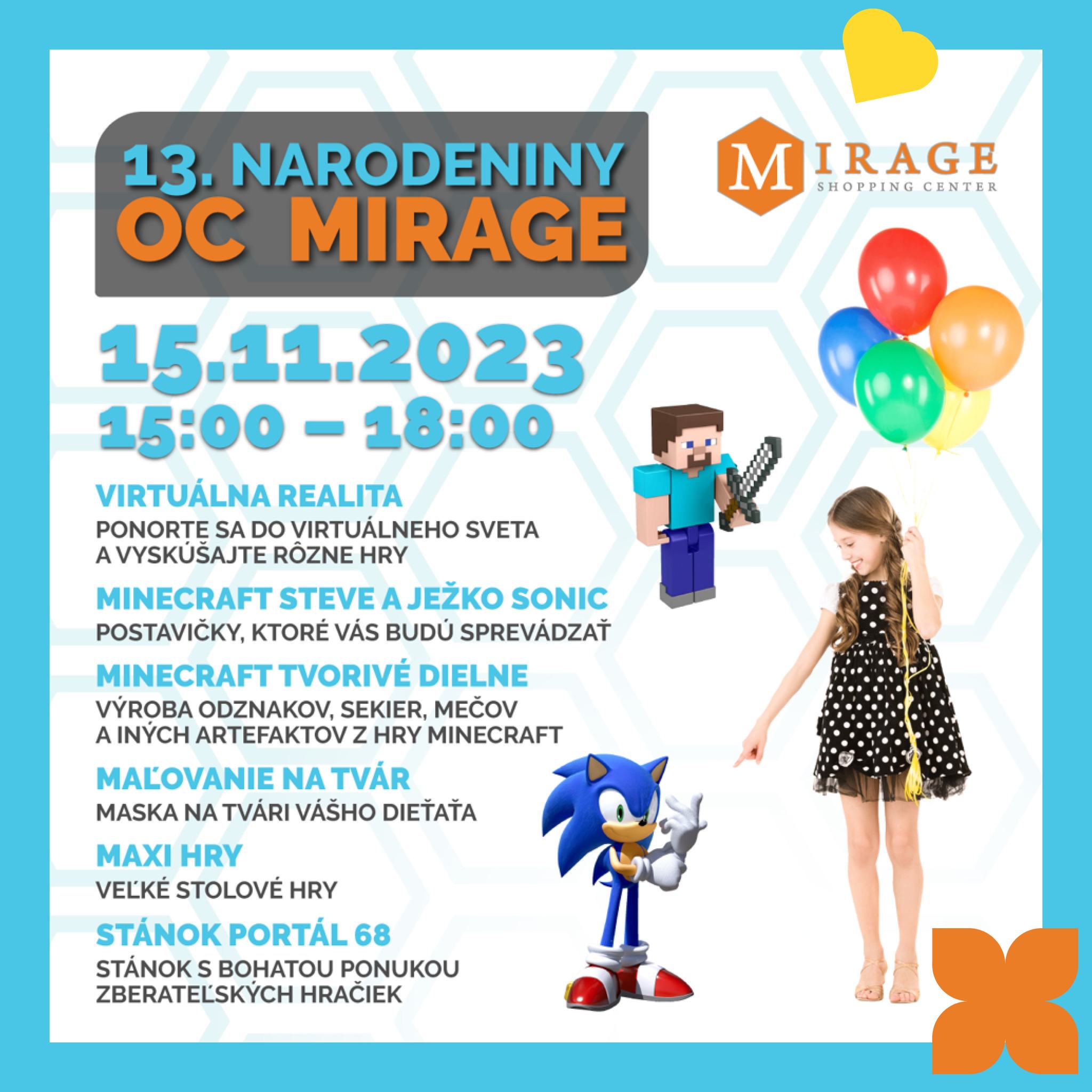 13. narodeniny OC Mirage | SDEŤMI.com