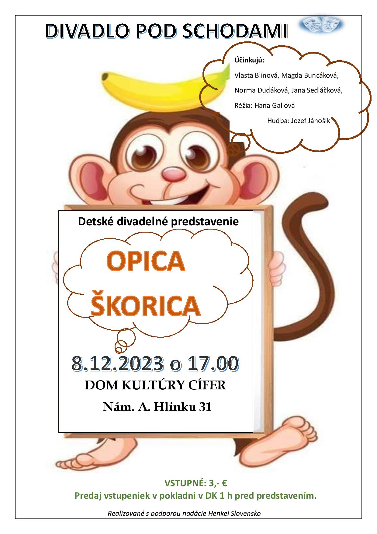 Divadlo Opica Škorica | SDEŤMI.com