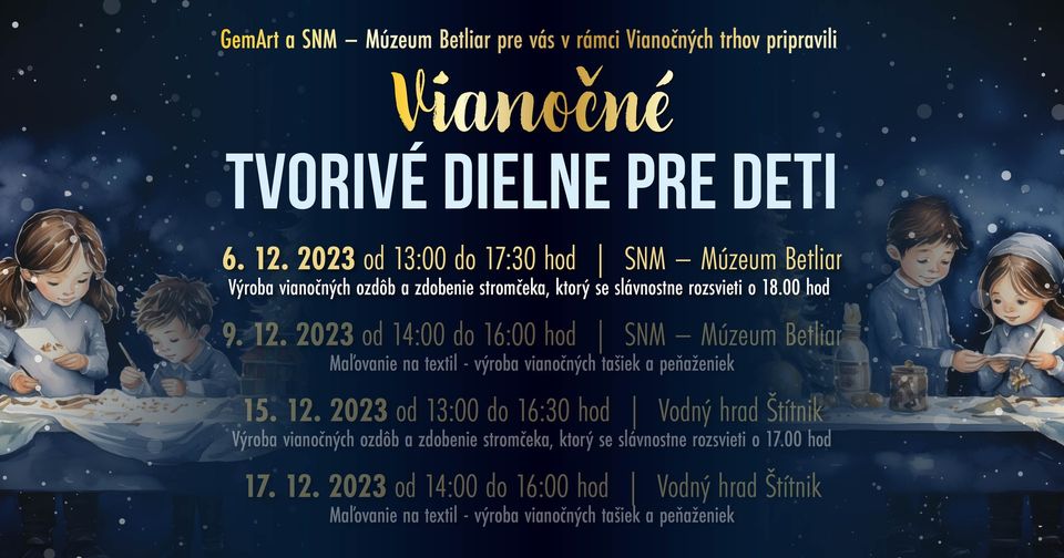 Tvorivé dielne pre deti v múzeu Betliar - výroba ozdôb | SDEŤMI.com