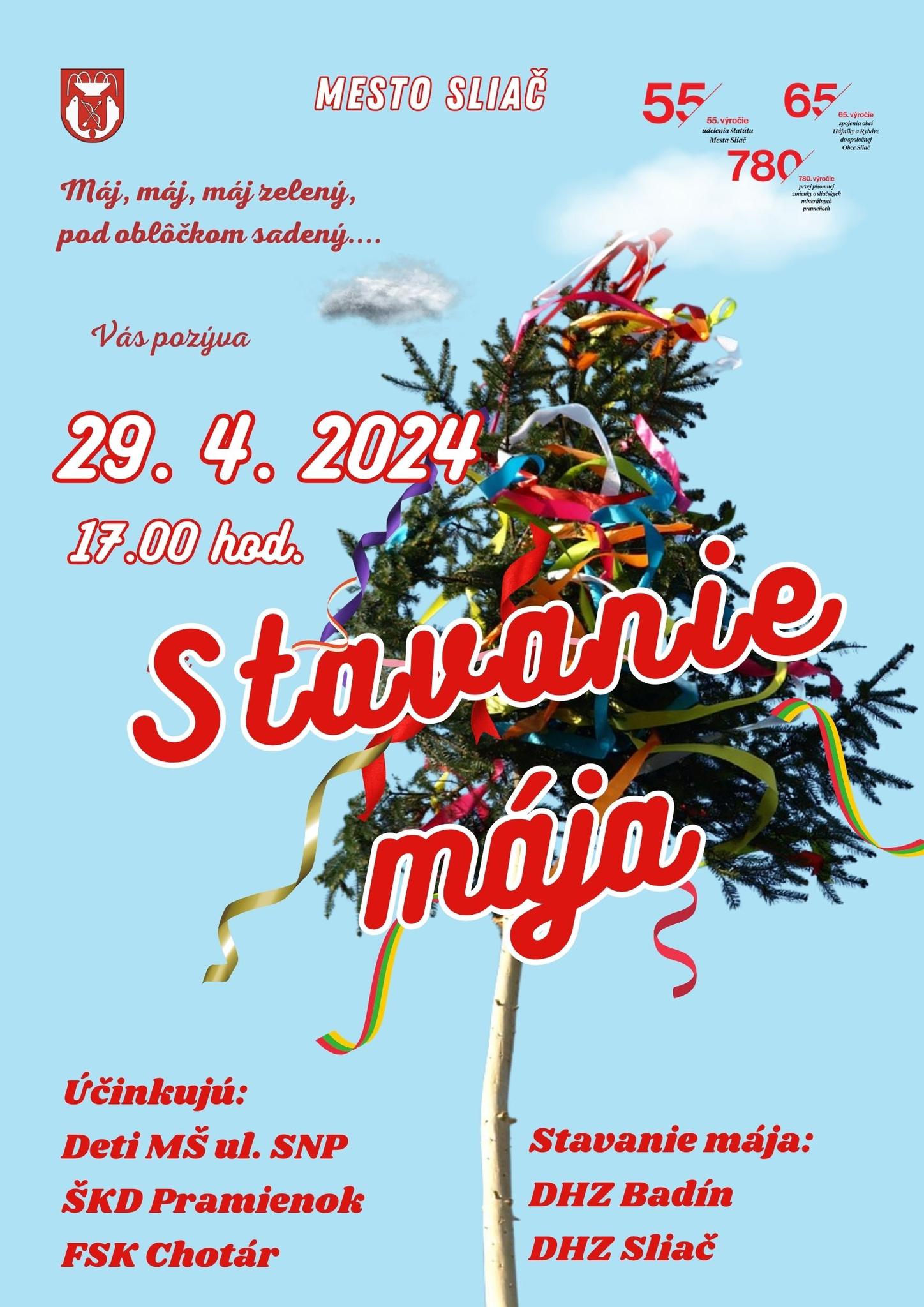 Stavanie mája v Sliači | SDEŤMI.com