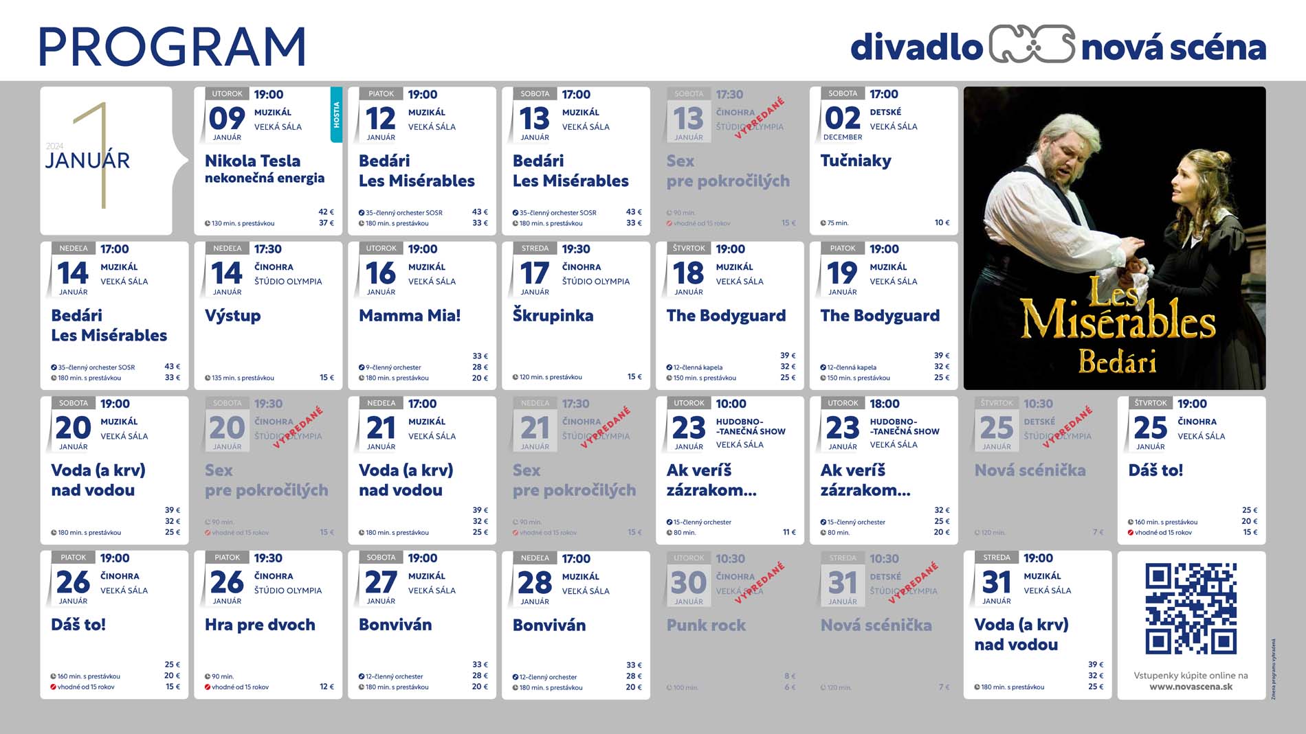 Januárový program v Divadle Nová scéna | SDEŤMI.com