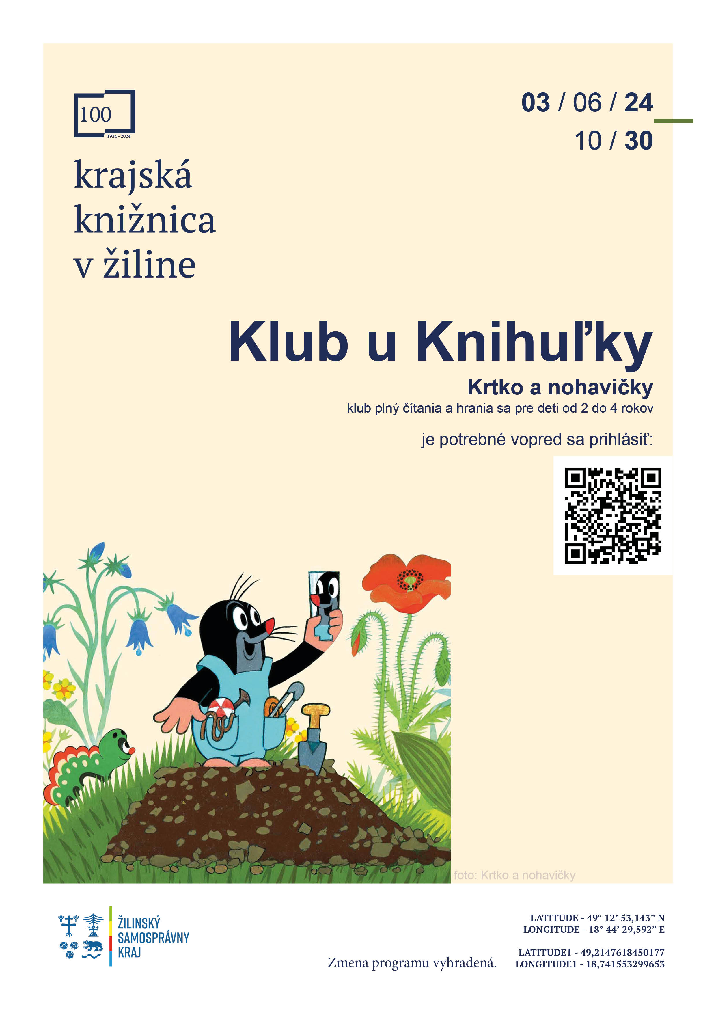 Klub u Knihuľky – Krtko a nohavičky | SDEŤMI.com