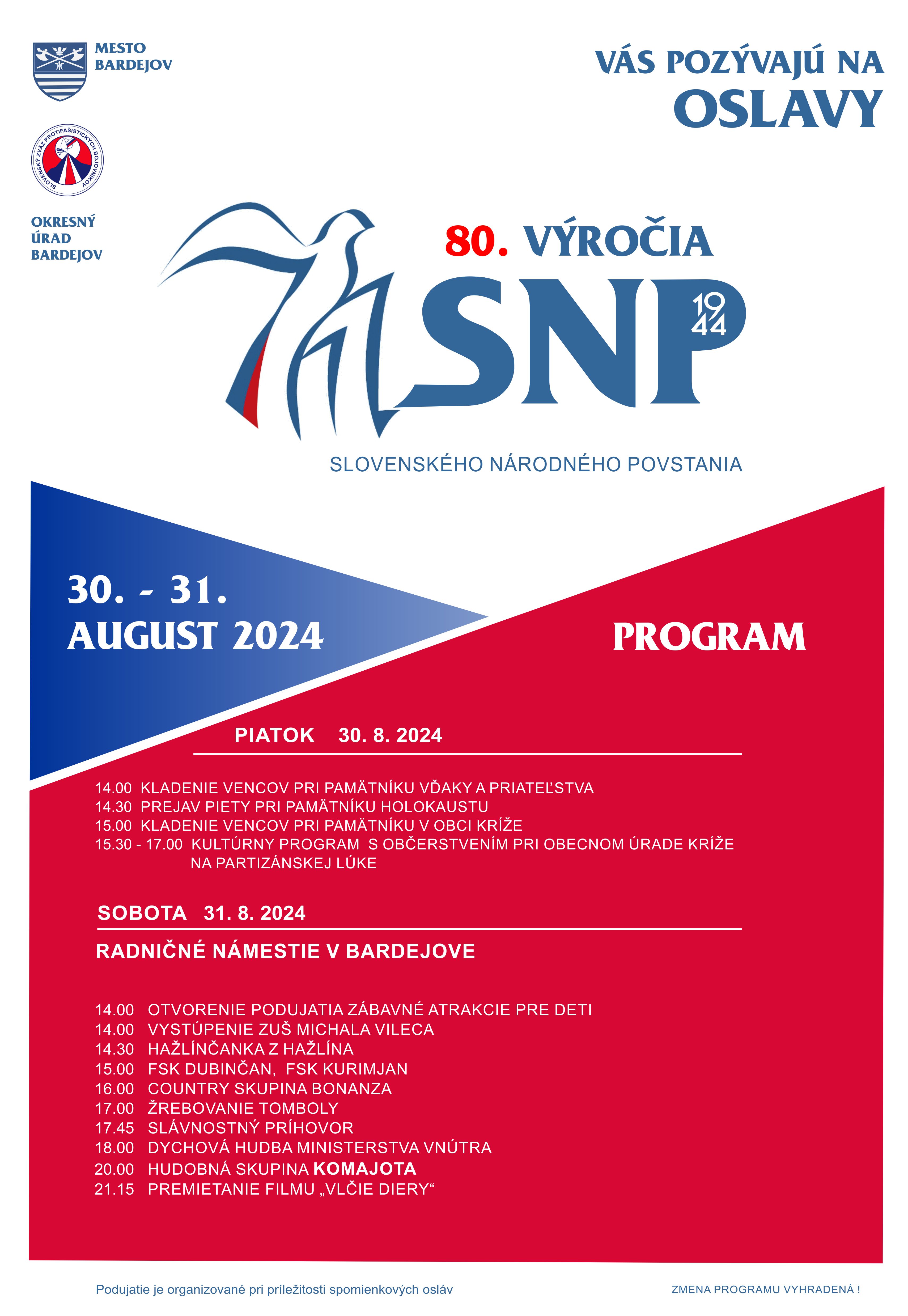 Oslavy SNP v Bardejove | SDEŤMI.com