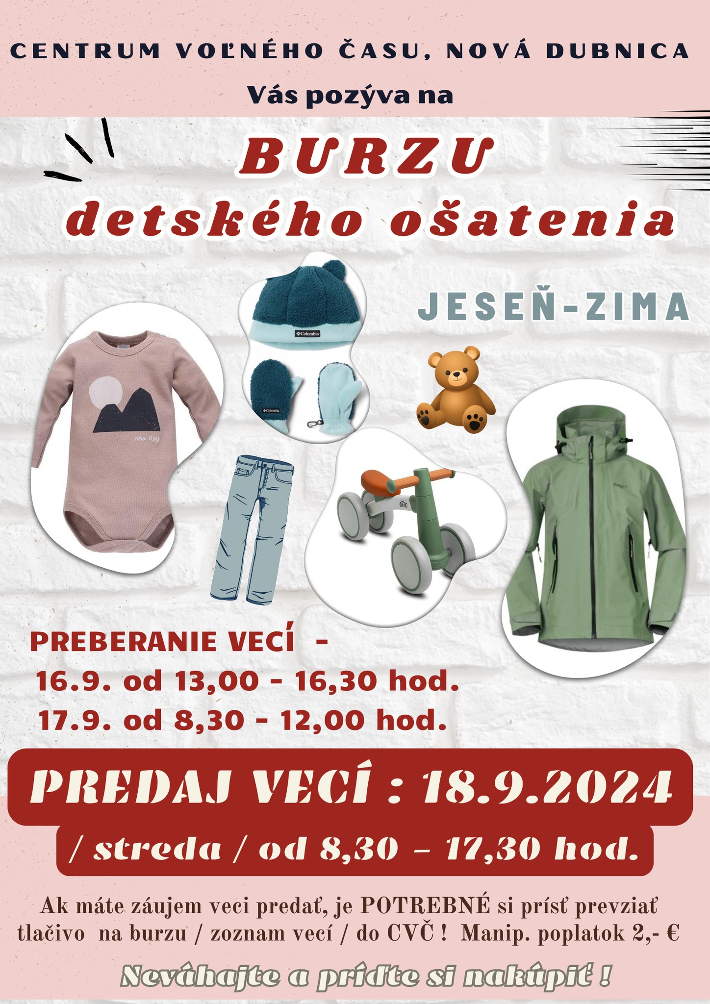 Burza detského ošatenia v CVČ Dubinka | SDEŤMI.com