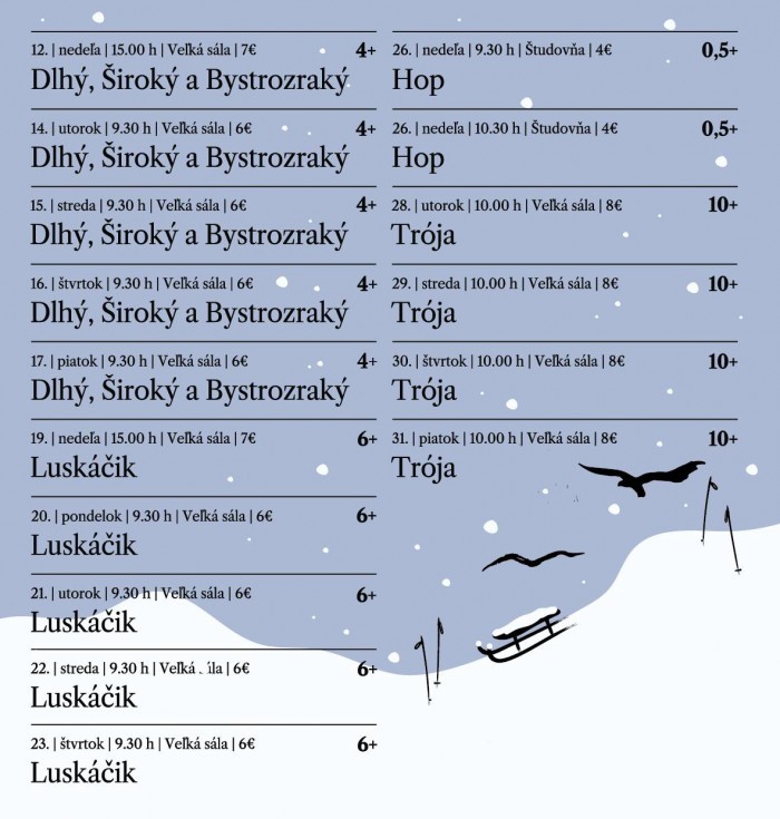 Program Starého divadla Karola Spišáka | SDEŤMI.com