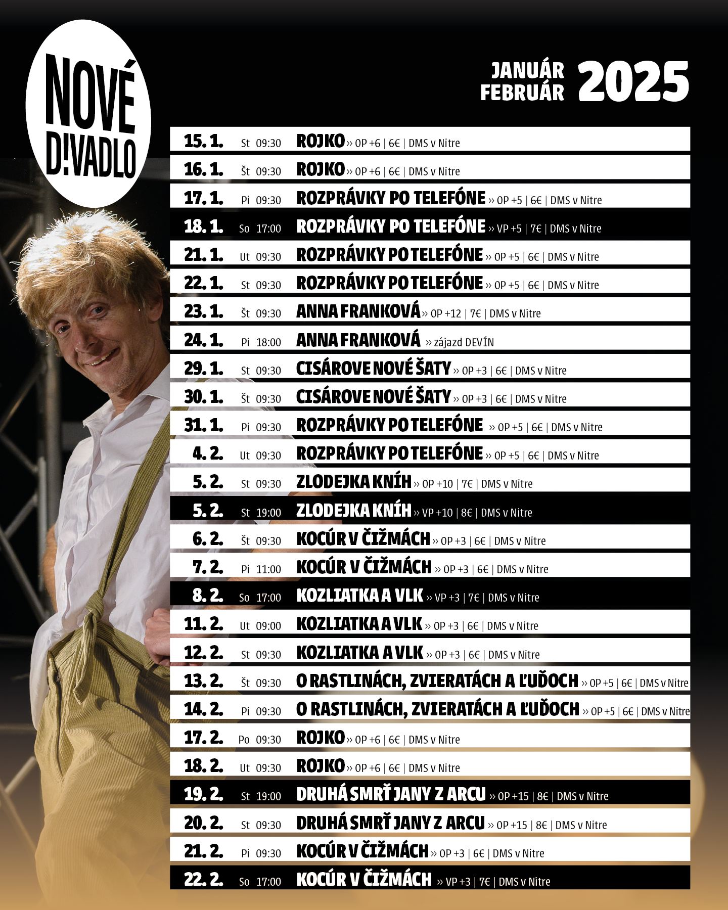 Program Nového divadla | SDEŤMI.com