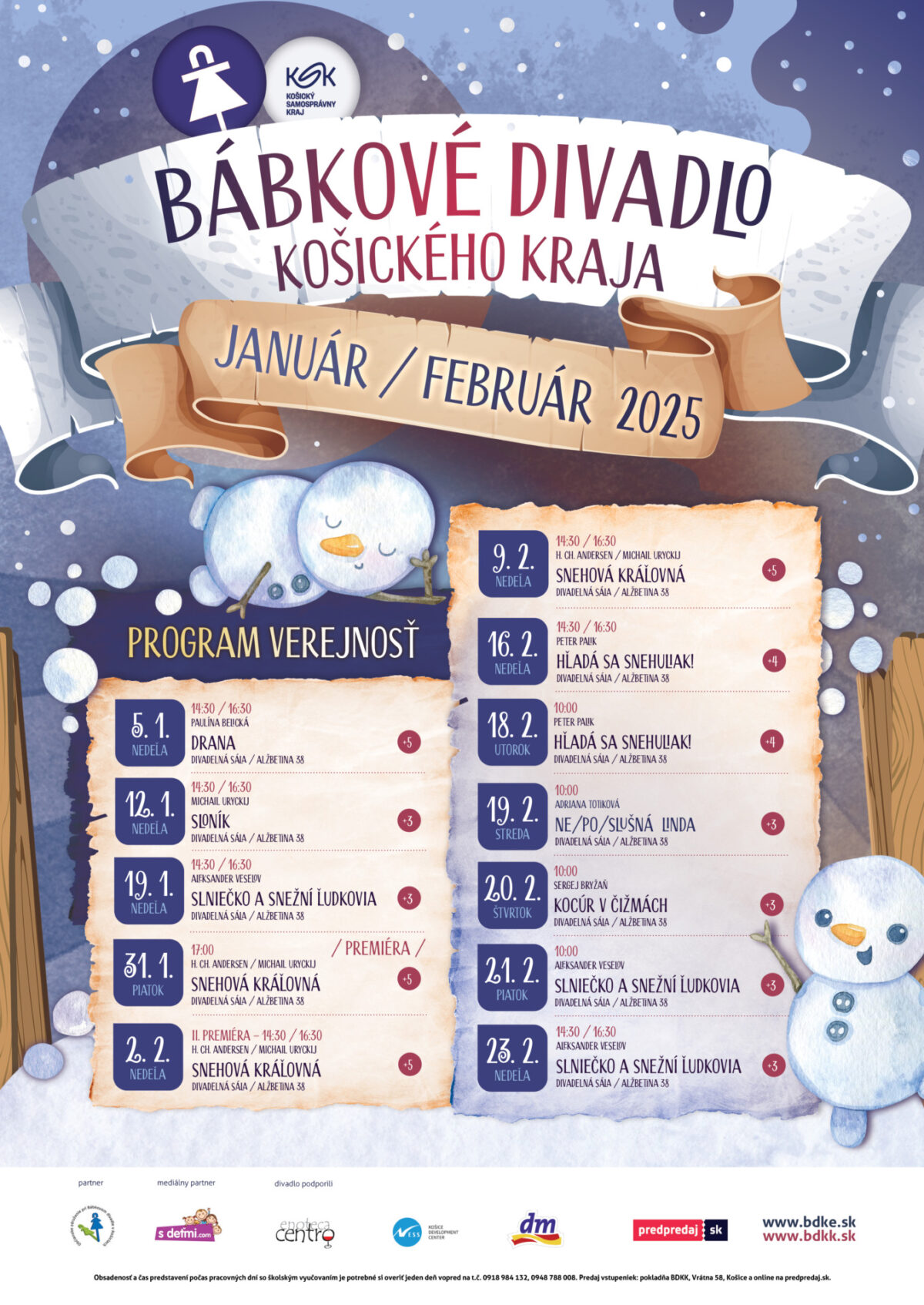 Program Bábkového divadla Košického kraja január / február 2025 ...