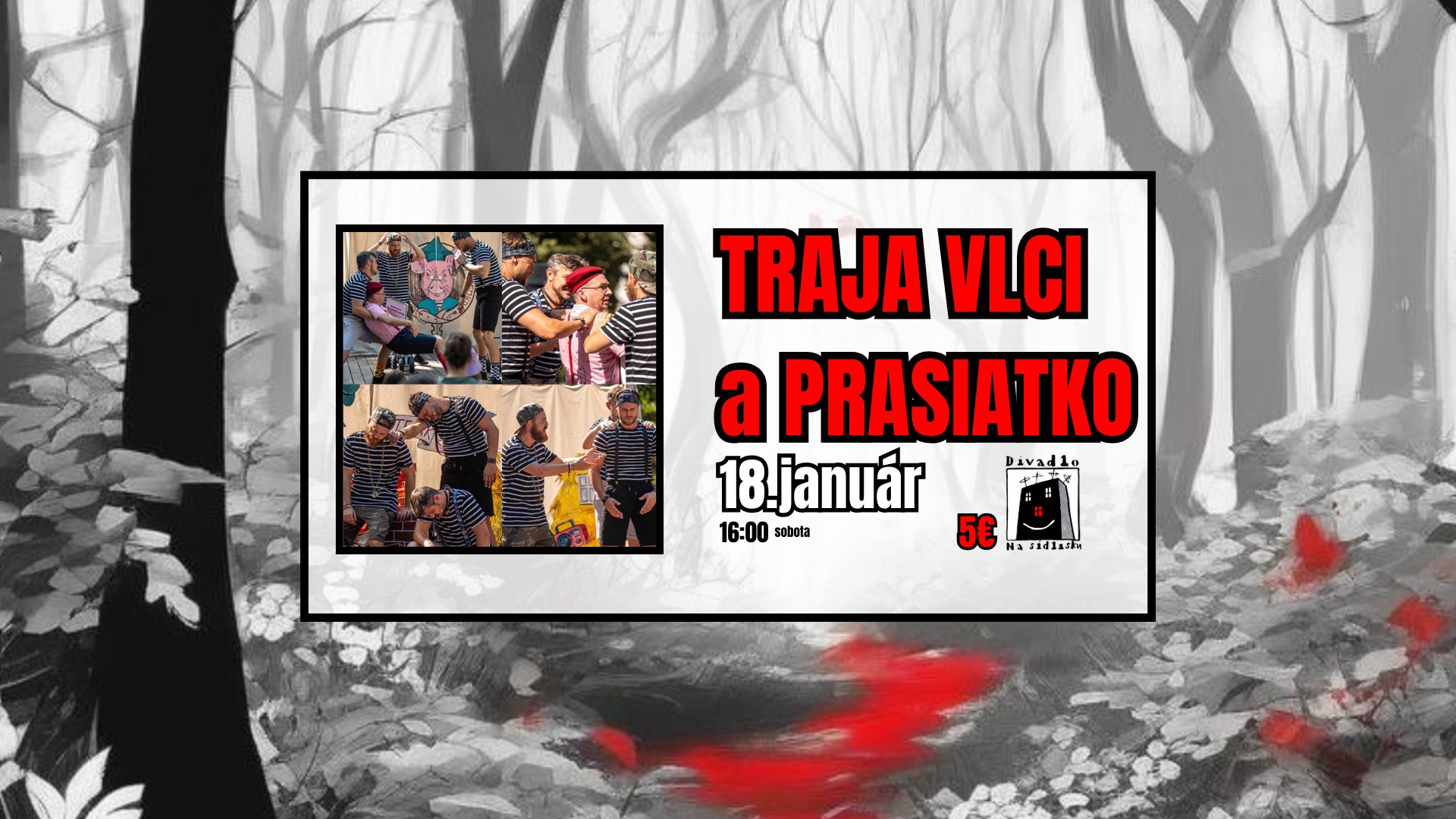 Traja vlci a prasiatko | SDEŤMI.com