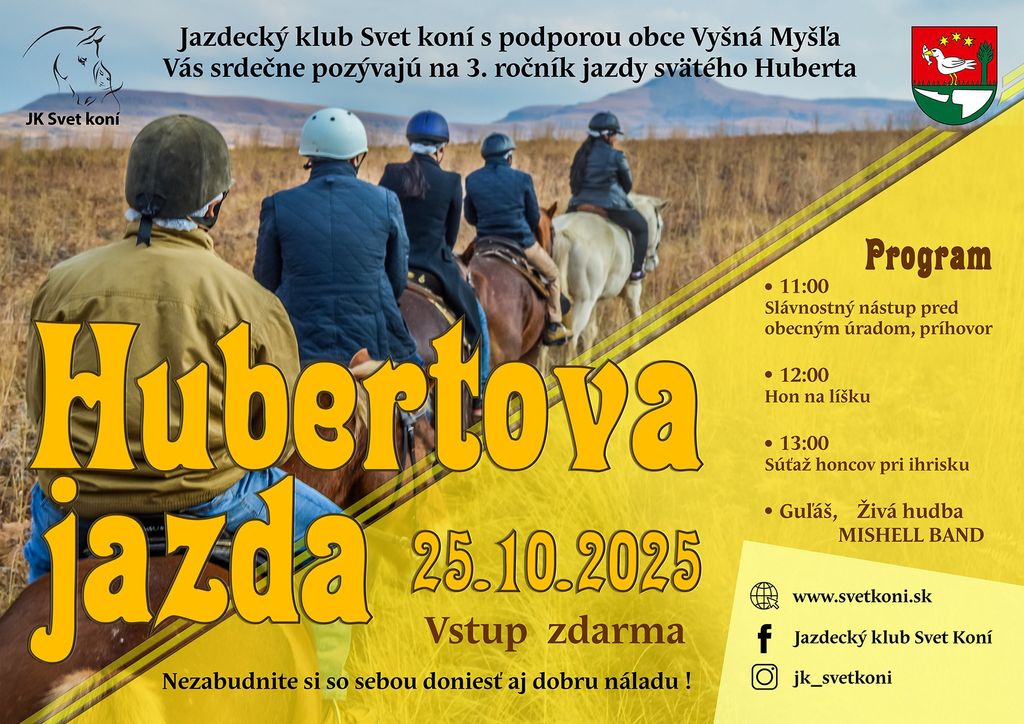 Hubertova jazda - 3. ročník | SDEŤMI.com